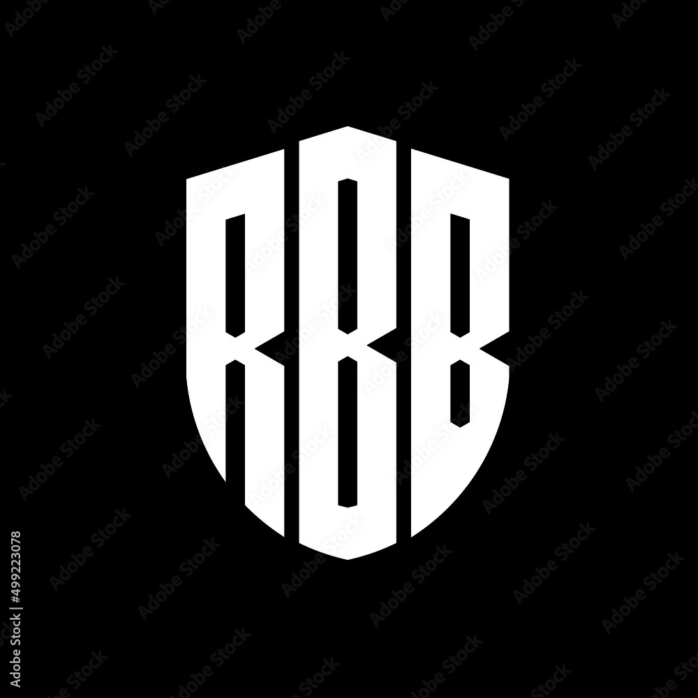 RBB letter logo design. RBB modern letter logo with black background ...