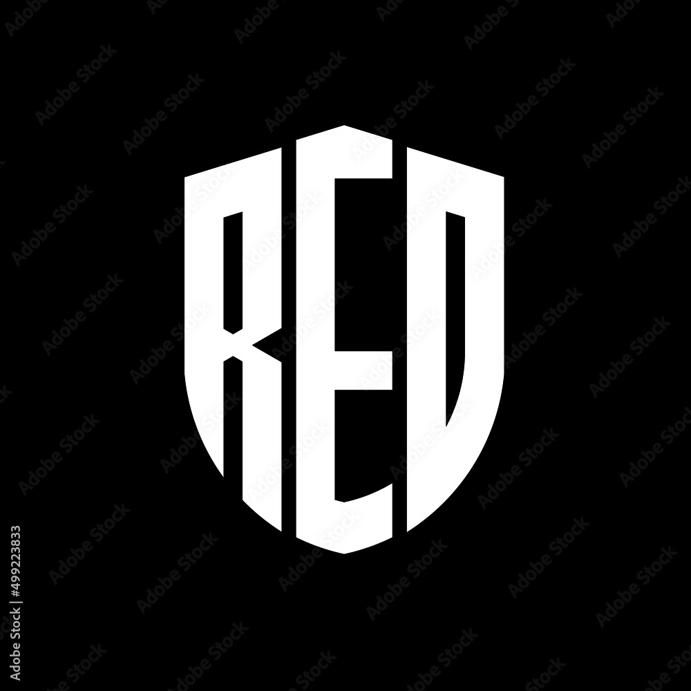 REO letter logo design. REO modern letter logo with black background ...