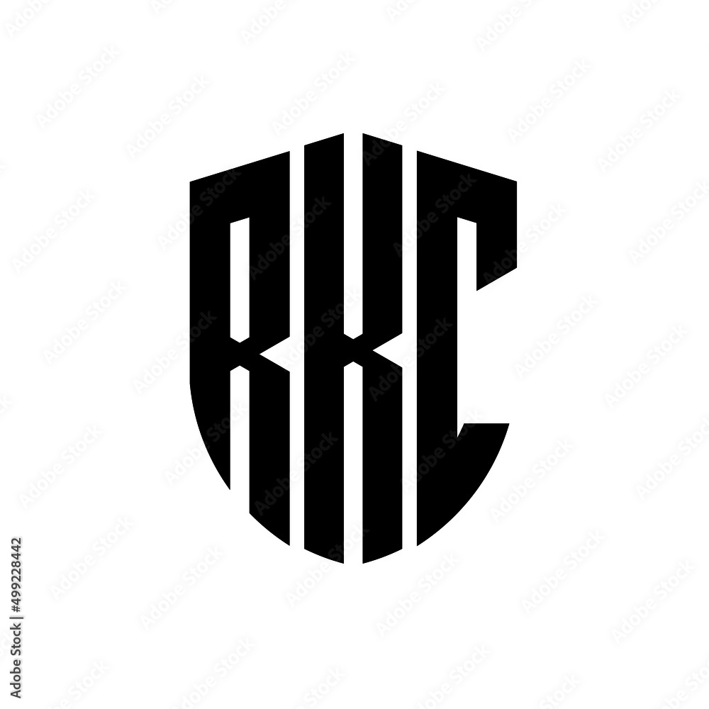 RKC letter logo design. RKC modern letter logo with black background ...