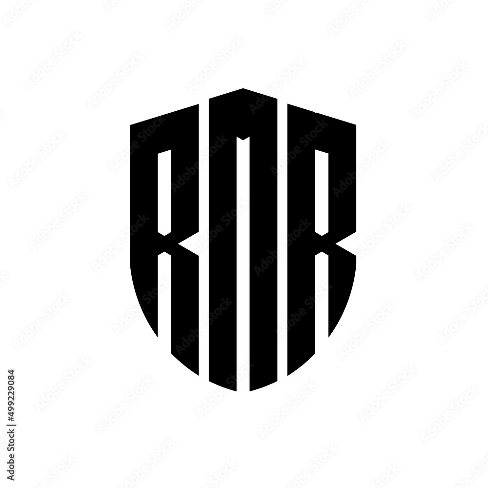 RMR letter logo design. RMR modern letter logo with black background ...