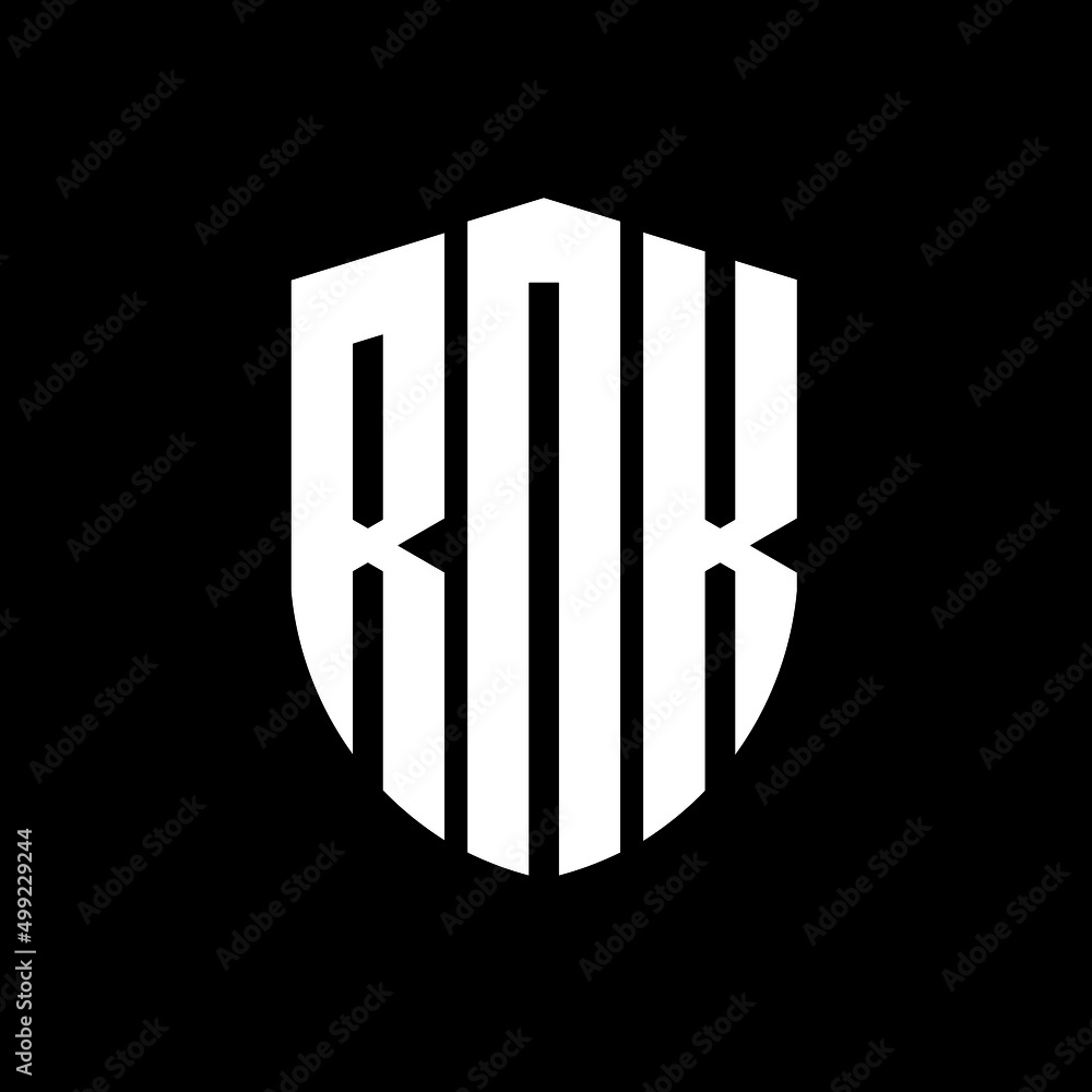 RNK letter logo design. RNK modern letter logo with black background ...