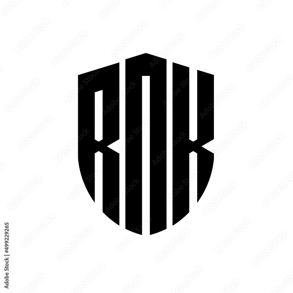 RNK letter logo design. RNK modern letter logo with black background ...