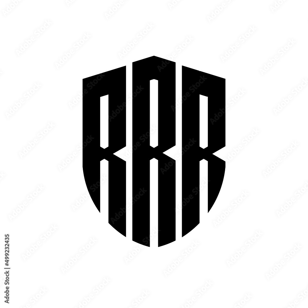 Vecteur Stock RRR letter logo design. RRR modern letter logo with black ...