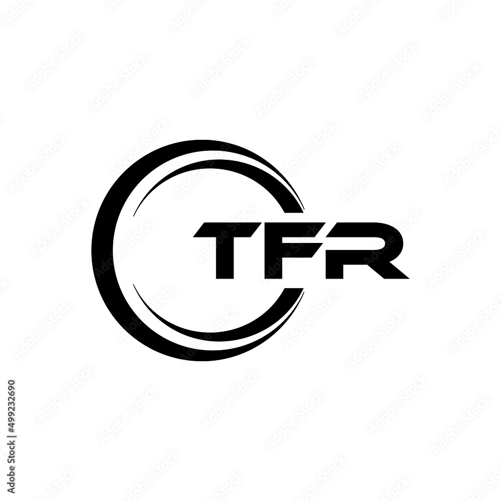 TFR letter logo design with white background in illustrator, vector ...
