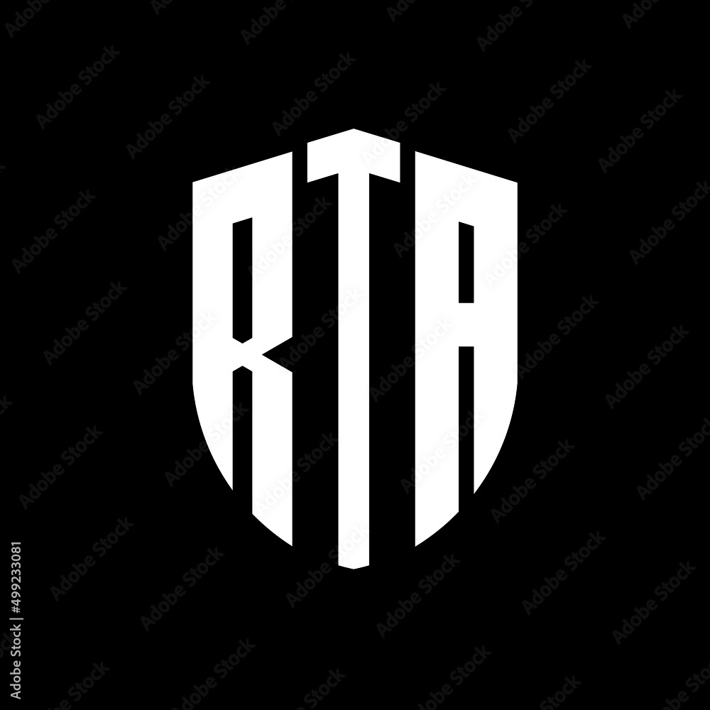 Vetor de RTA letter logo design. RTA modern letter logo with black ... Vetor de RTA letter logo design. RTA modern letter logo with black ...