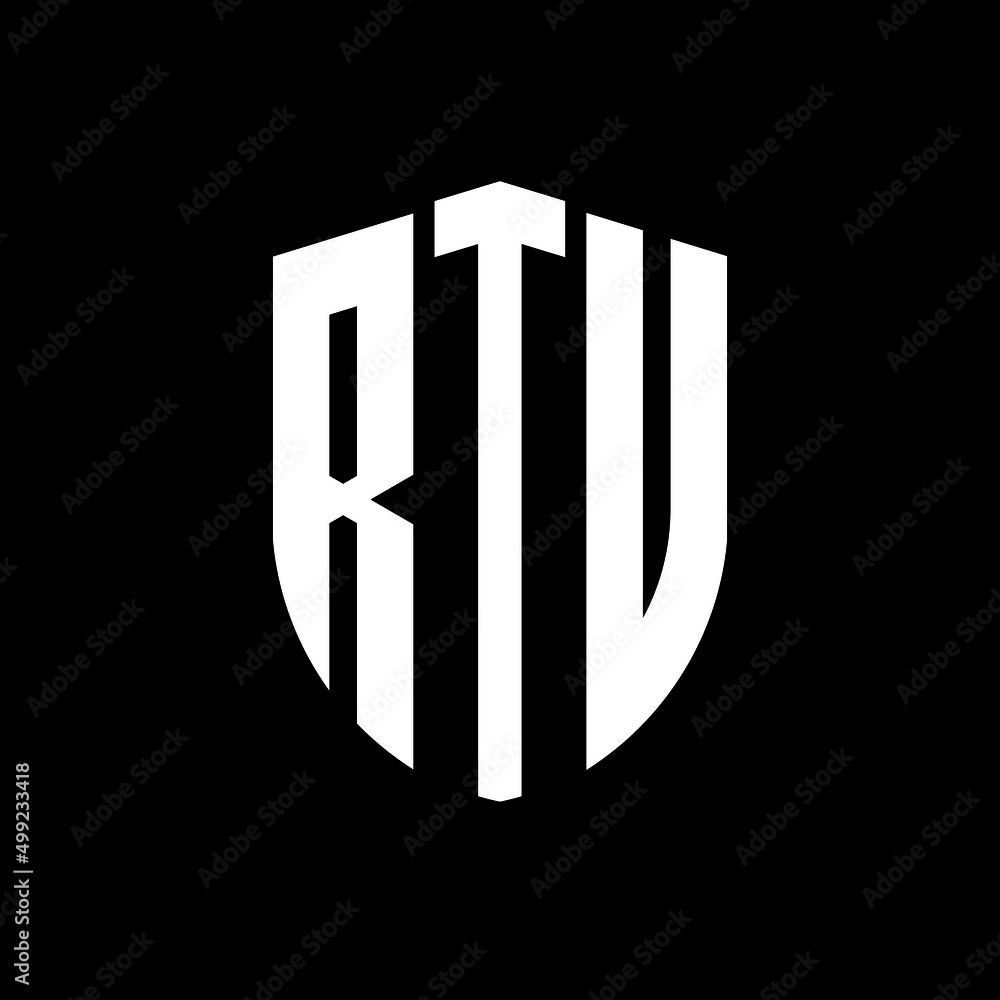 Vektorová grafika „RTV letter logo design. RTV modern letter logo with ...