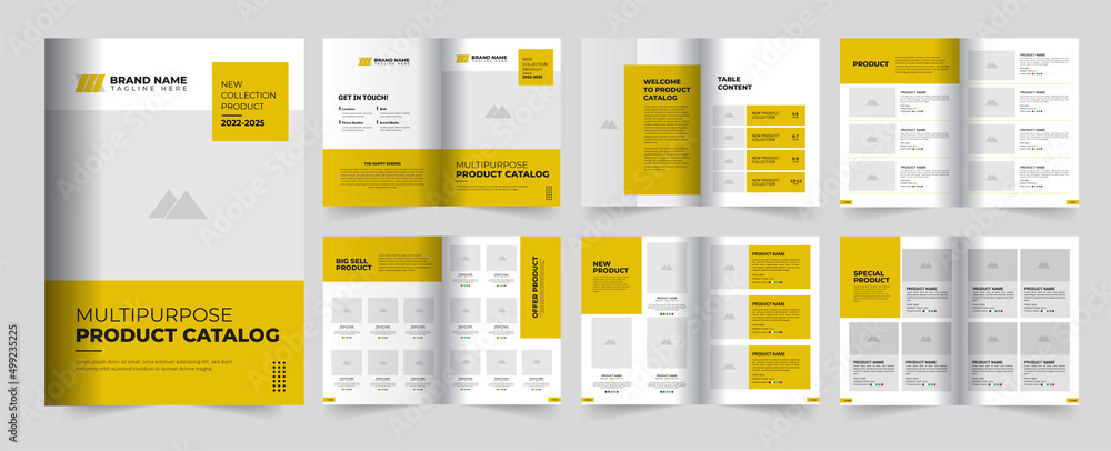 Product catalogue or Product catalog Design or Yellow Color Catalog ...