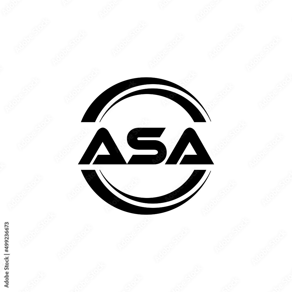 ASA letter logo design with white background in illustrator, vector ...