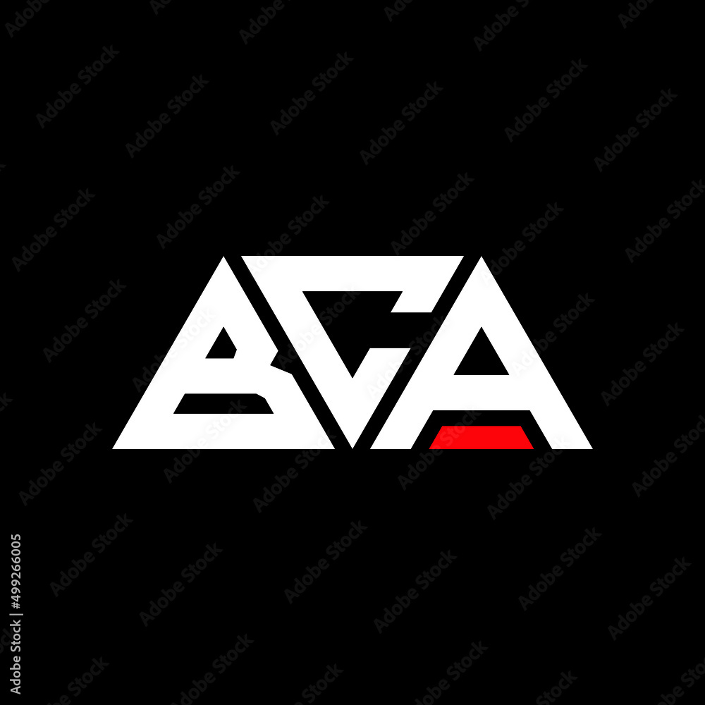 BCA triangle letter logo design with triangle shape. BCA triangle logo ...