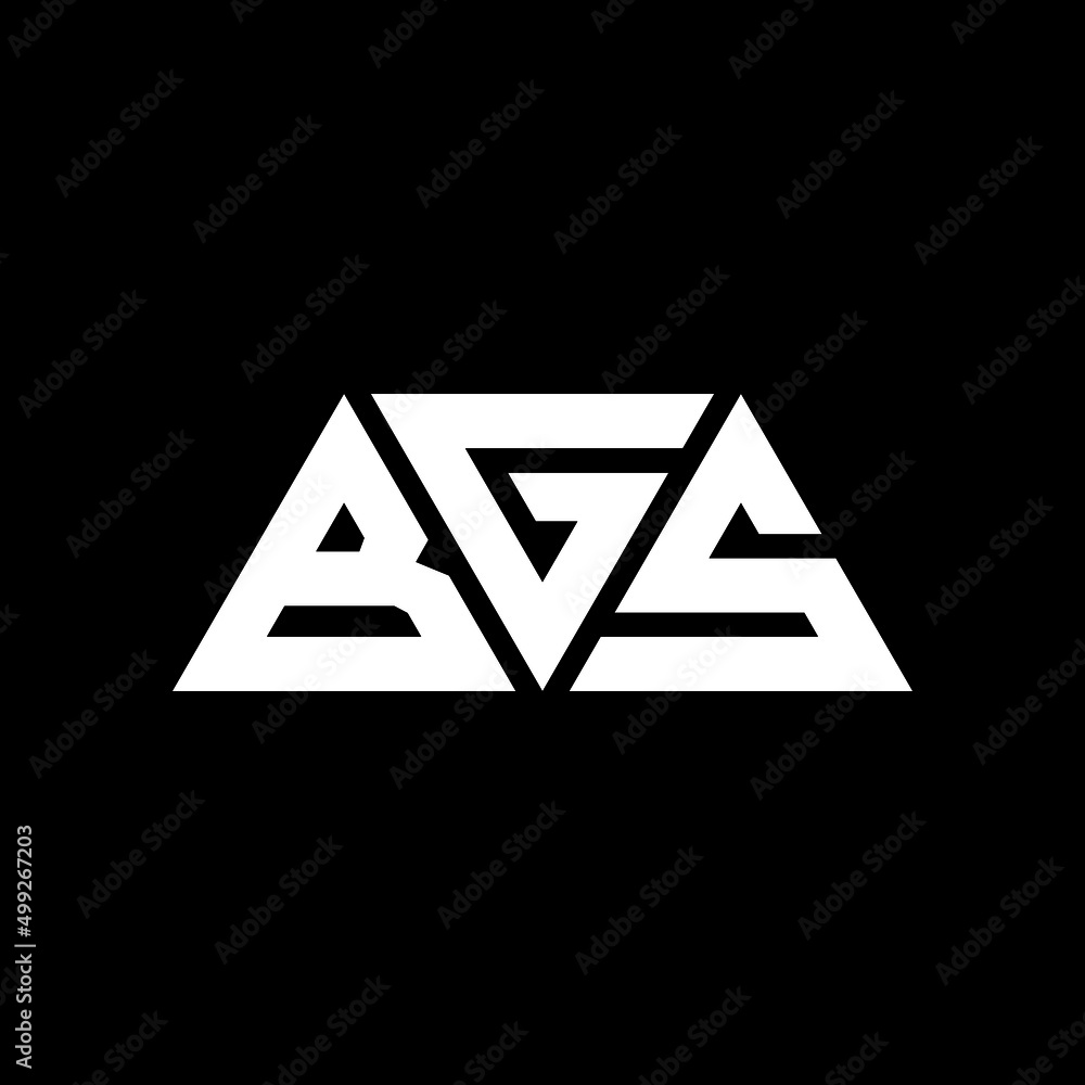 BGS triangle letter logo design with triangle shape. BGS triangle logo ...
