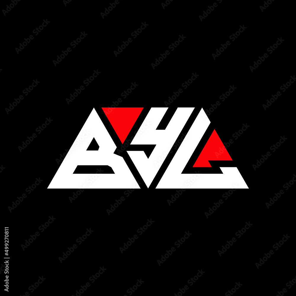 BYL triangle letter logo design with triangle shape. BYL triangle logo ...