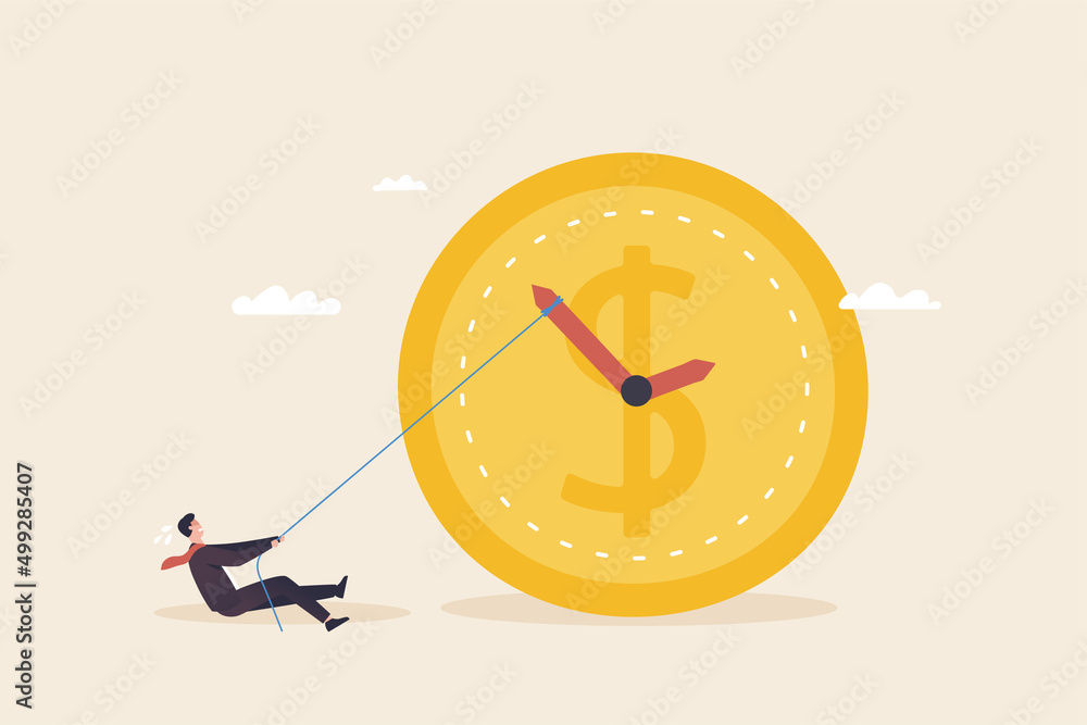 Time is money. Lack of time or running out of time. short and long term ...