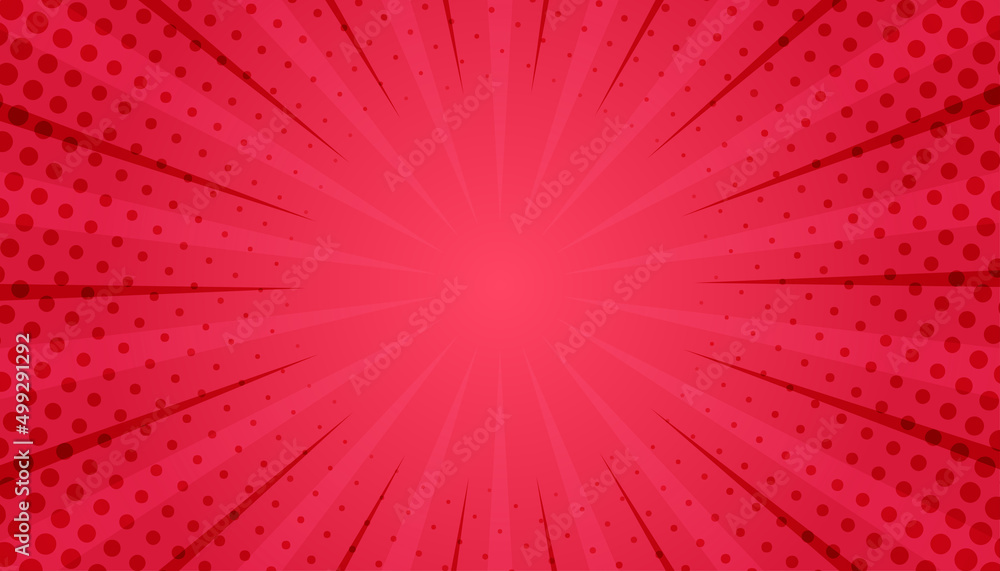 Abstract Red comic background Stock Vector | Adobe Stock