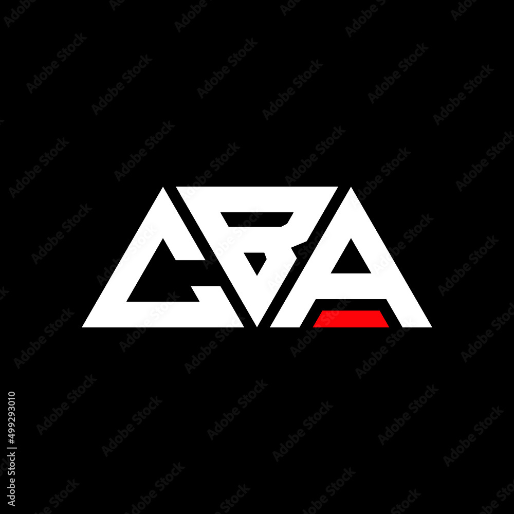 CBA triangle letter logo design with triangle shape. CBA triangle logo ...