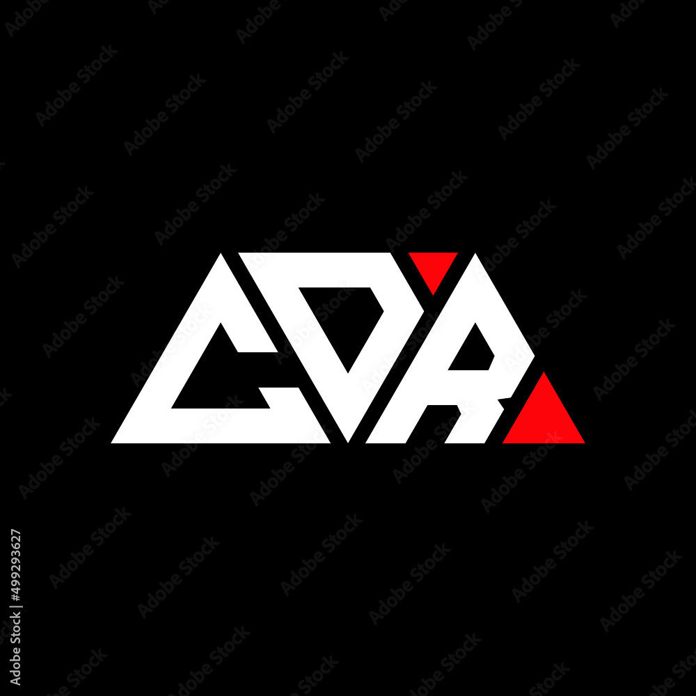 CDR triangle letter logo design with triangle shape. CDR triangle logo ...