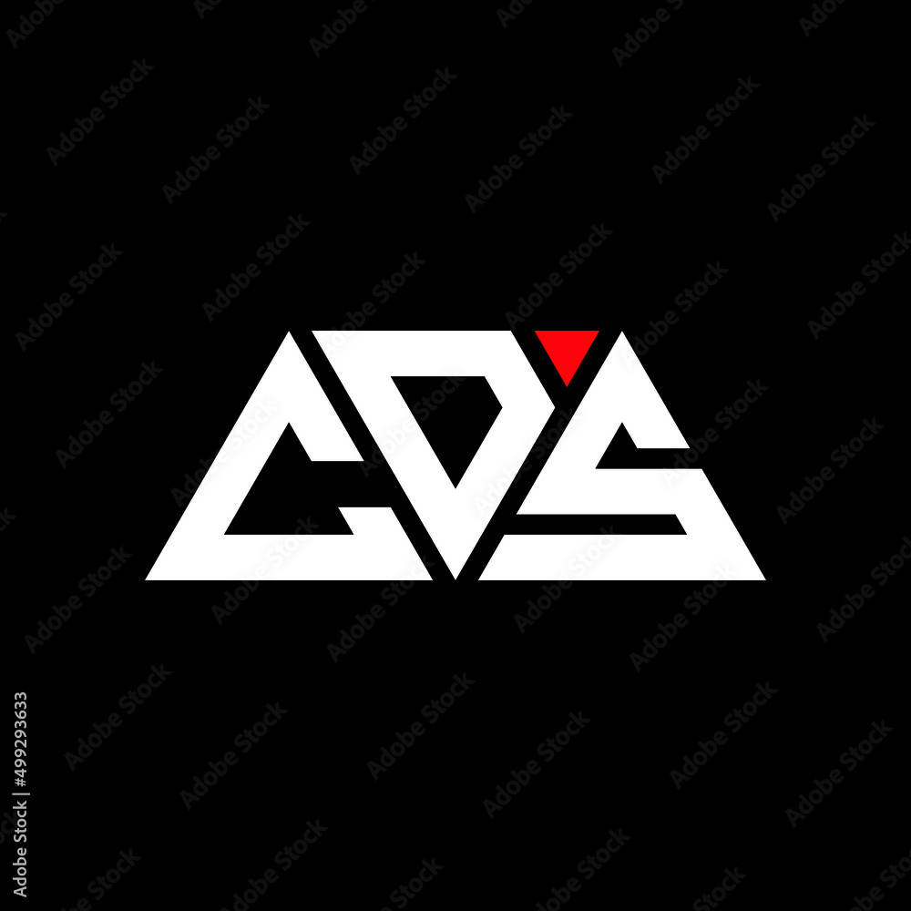 CDS triangle letter logo design with triangle shape. CDS triangle logo ...