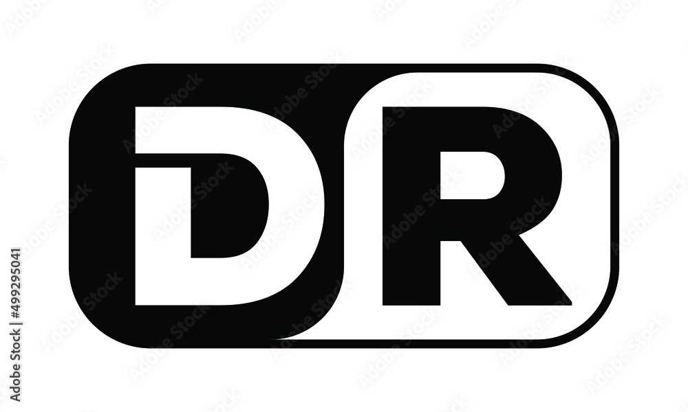 DR wi-fi shape logo design vector template | monogram logo | abstract ...