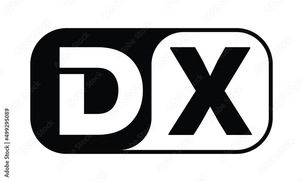 DX wi-fi shape logo design vector template | monogram logo | abstract ...