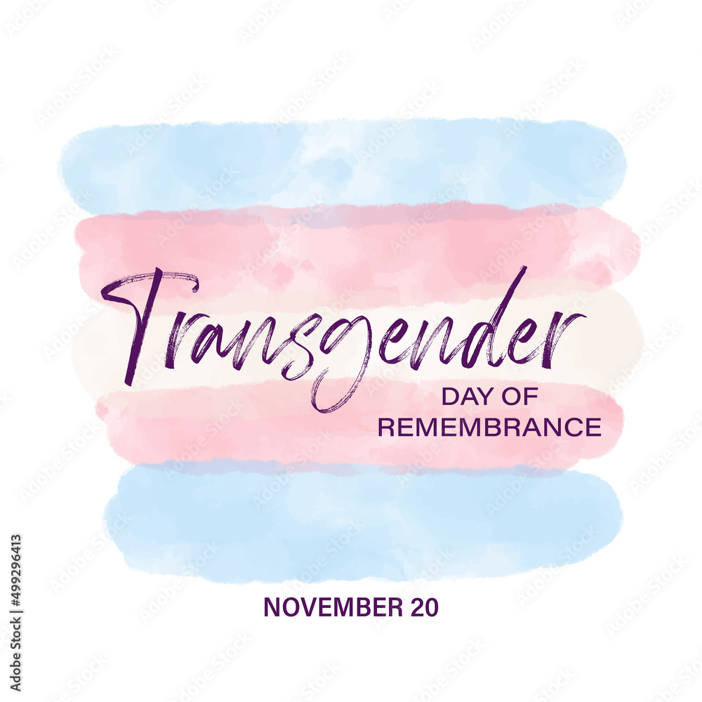 Watercolor Transgender pride flag in baby blue, pink and white stripes ...
