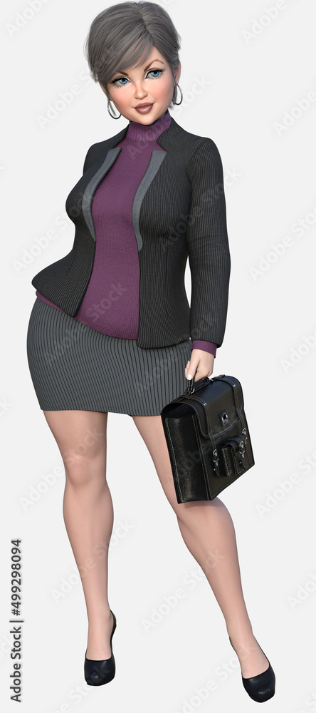 Beth is a middle-aged gray-haired professional woman. She is a 3D ...