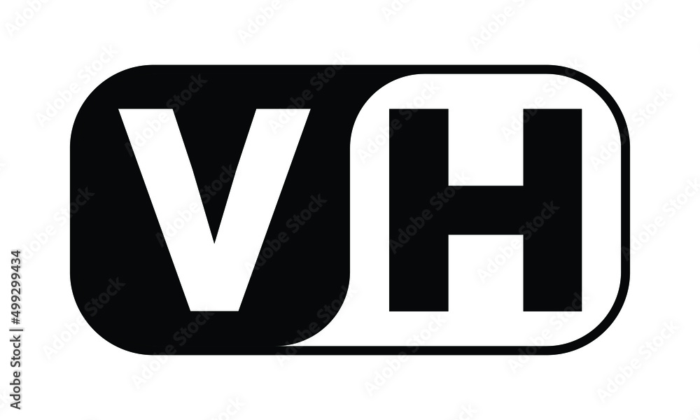 VH wi-fi shape logo design vector template | monogram logo | abstract ...
