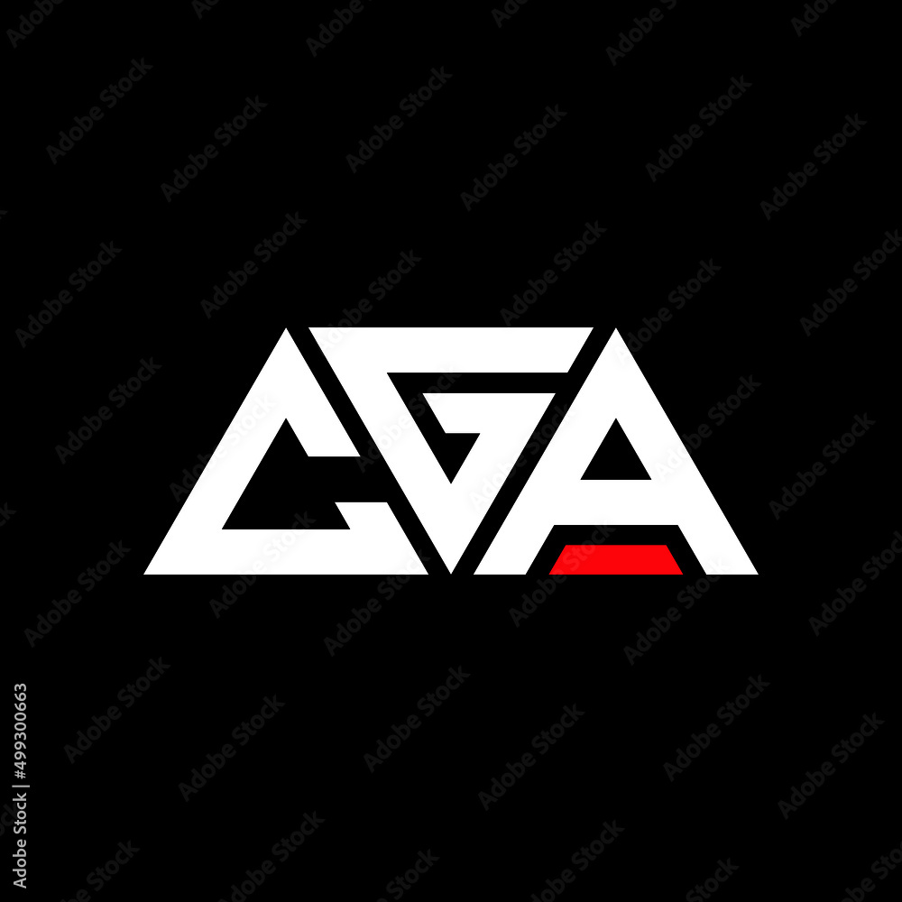 CGA triangle letter logo design with triangle shape. CGA triangle logo ...
