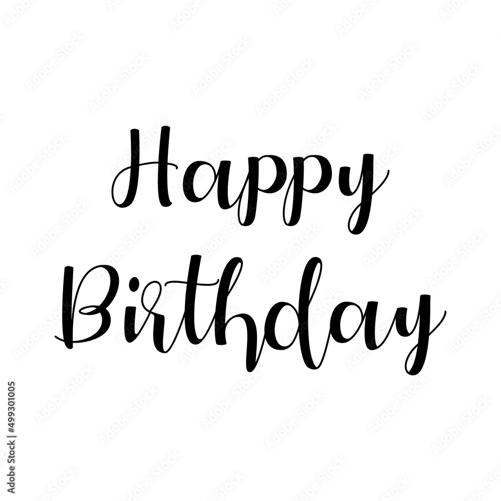 Happy birthday modern inscription vector image. Happy Birthday ...