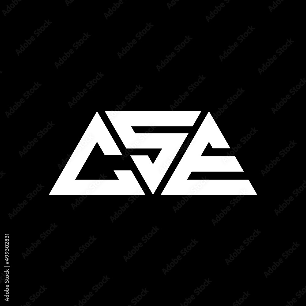 CSE triangle letter logo design with triangle shape. CSE triangle logo ...