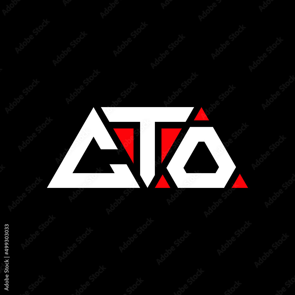 CTO triangle letter logo design with triangle shape. CTO triangle logo ...