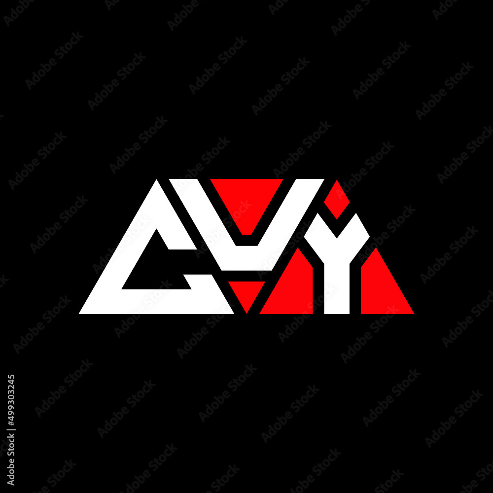 CUY triangle letter logo design with triangle shape. CUY triangle logo ...