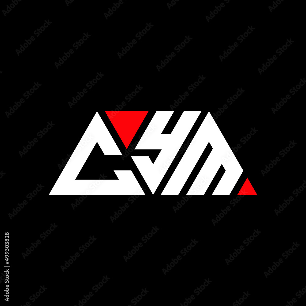 CYM triangle letter logo design with triangle shape. CYM triangle logo ...