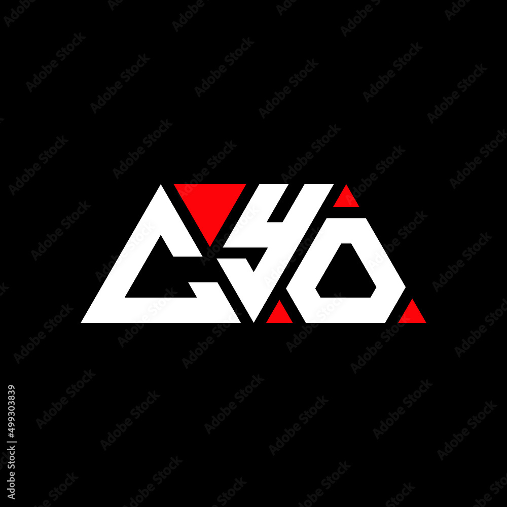 CYO triangle letter logo design with triangle shape. CYO triangle logo ...