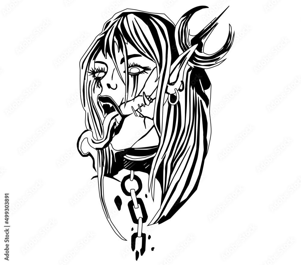 Girly Zombie Tattoo