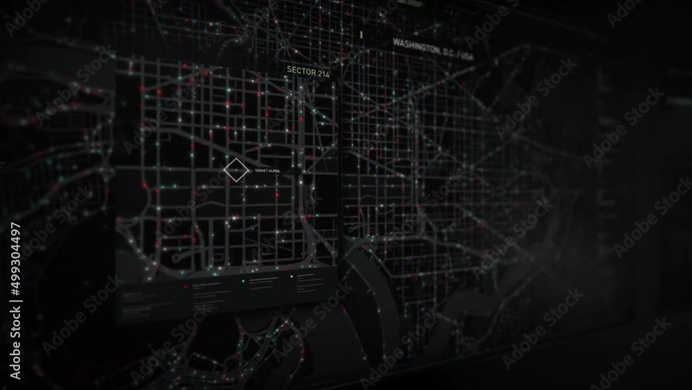 Spy Software Scans Map For Criminals Location And Marks It With Point ...