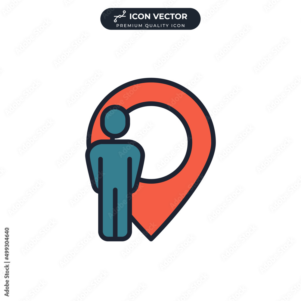 you are here icon symbol template for graphic and web design collection ...
