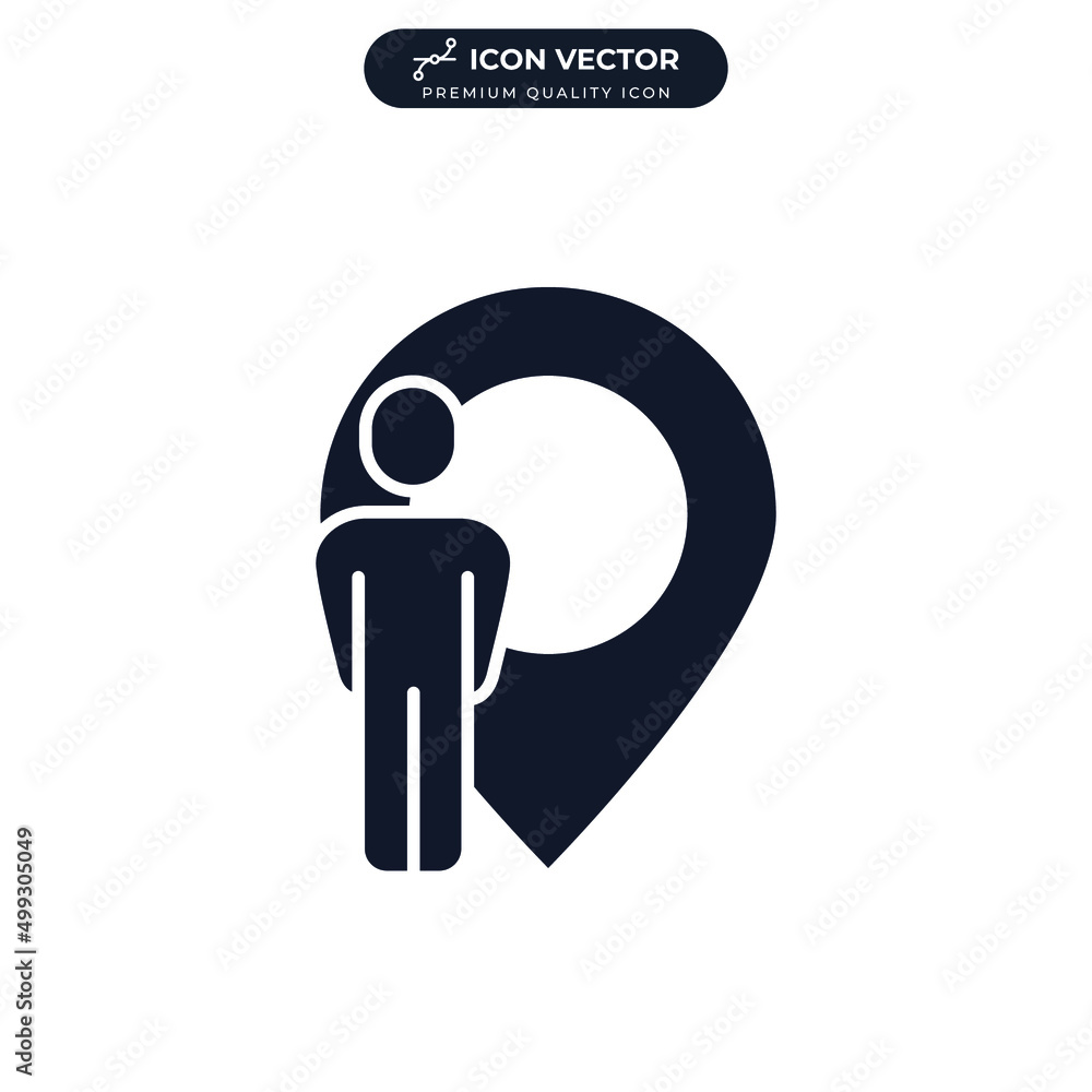you are here icon symbol template for graphic and web design collection ...