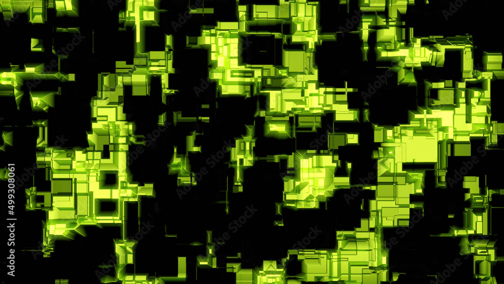 Black background.Design. A bright background with green and orange ...
