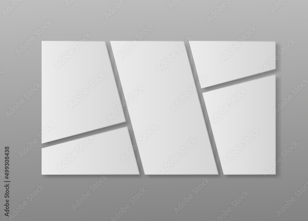 Templates for collage frames, photographs, drawings or illustrations ...