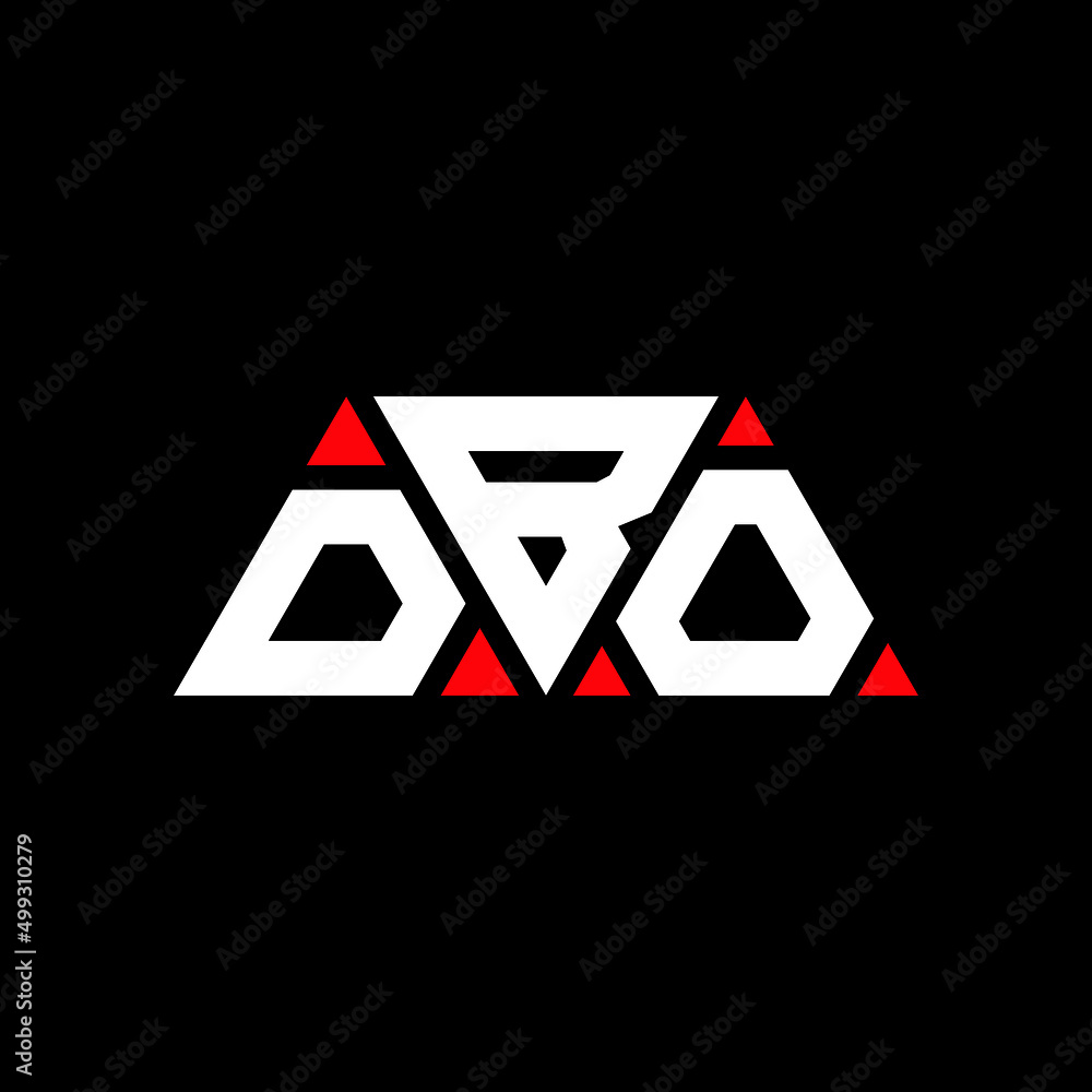 DBO triangle letter logo design with triangle shape. DBO triangle logo ...