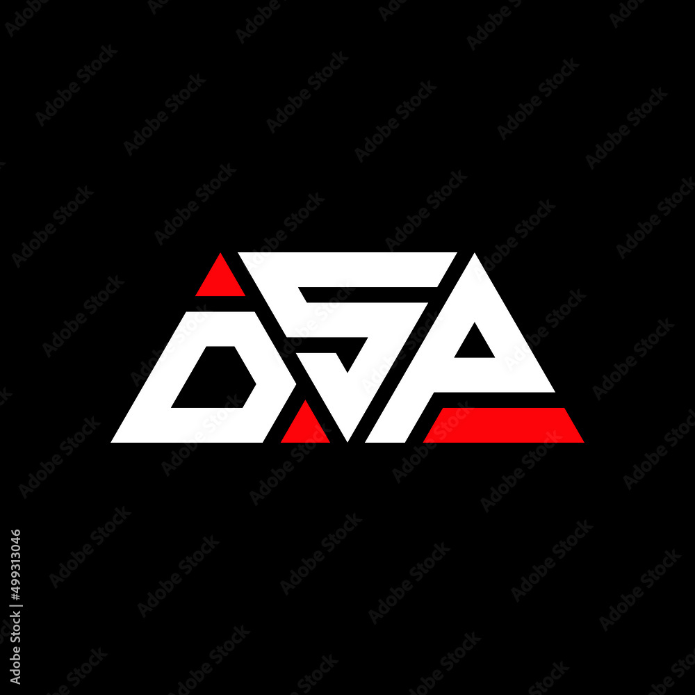 DSP triangle letter logo design with triangle shape. DSP triangle logo ...