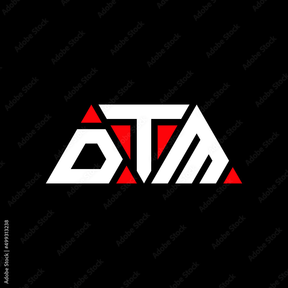 DTM triangle letter logo design with triangle shape. DTM triangle logo ...