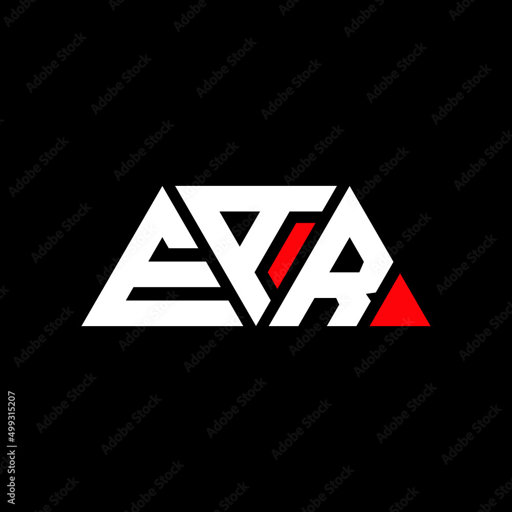 EAR triangle letter logo design with triangle shape. EAR triangle logo ...