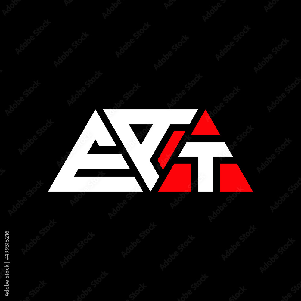 EAT triangle letter logo design with triangle shape. EAT triangle logo ...