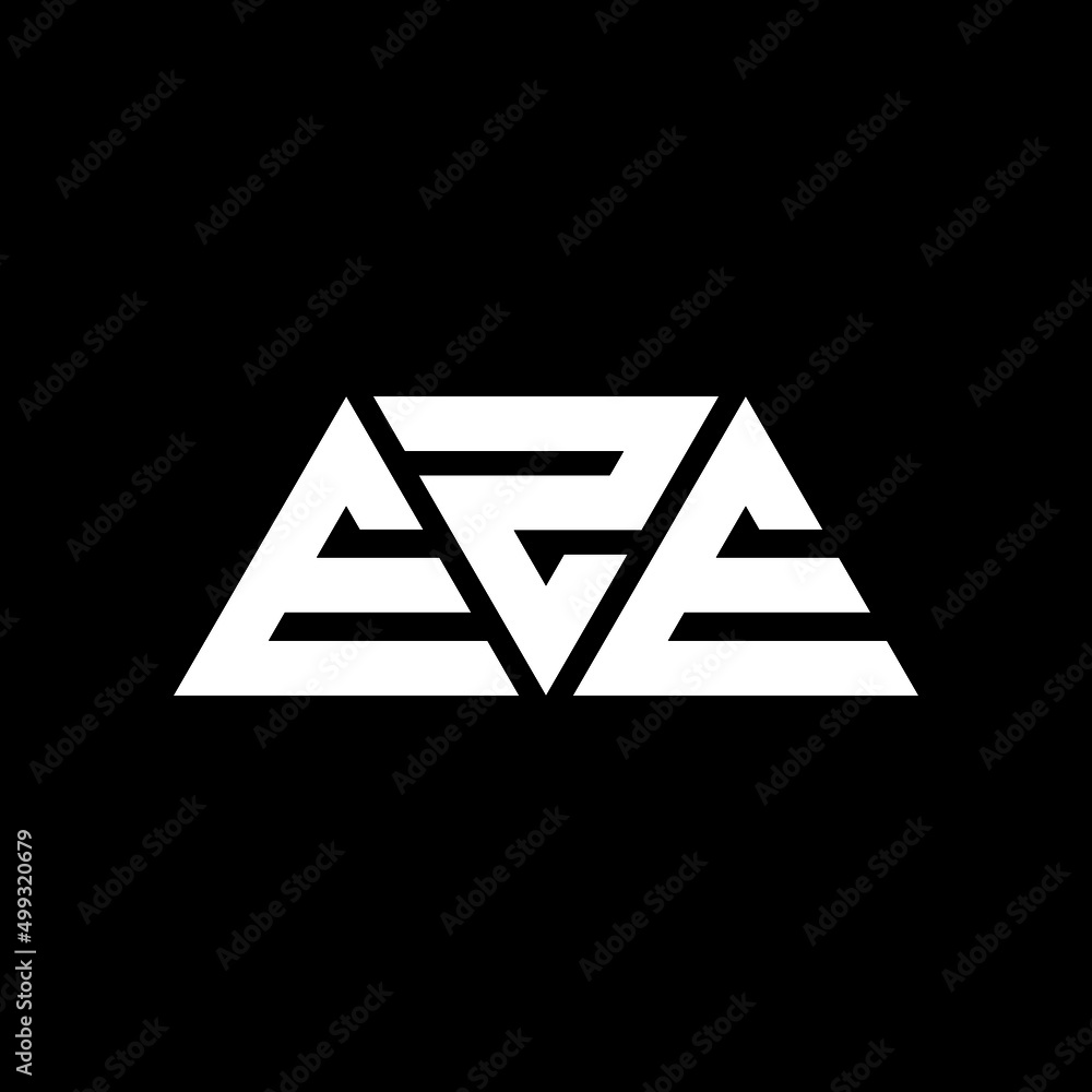 EZE triangle letter logo design with triangle shape. EZE triangle logo ...
