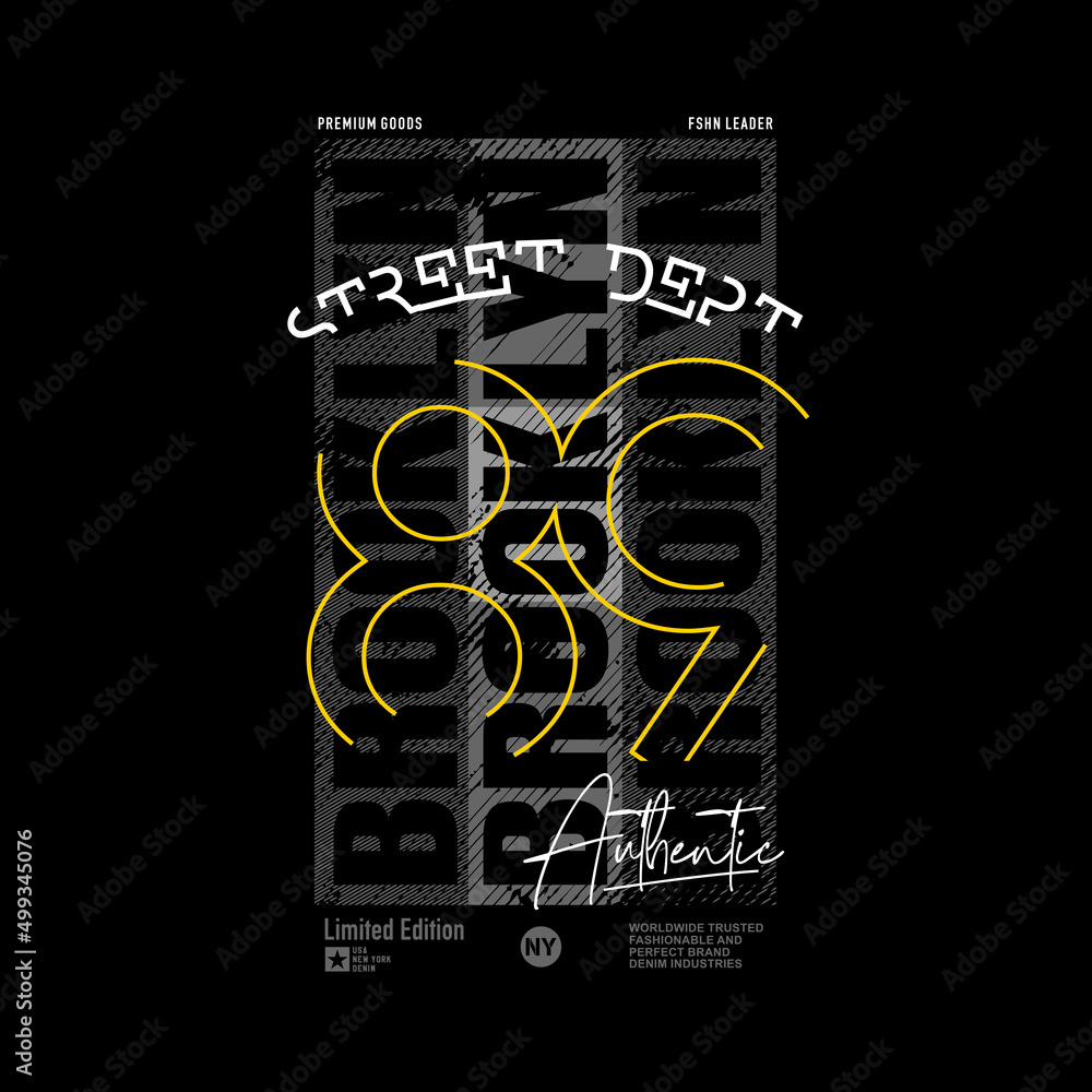 street dept,brooklyn 89 typography graphic design for print t shirt ...