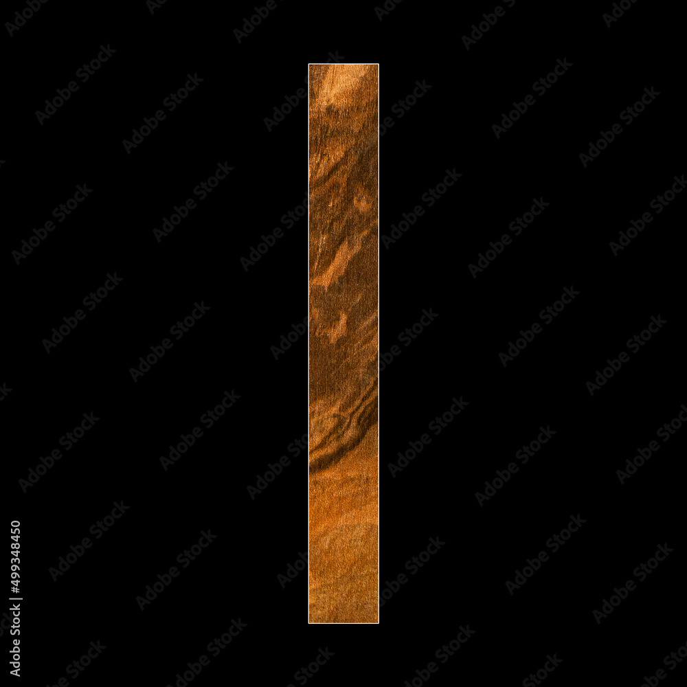 lowercase letter l - wood texture - black background Stock Photo ...