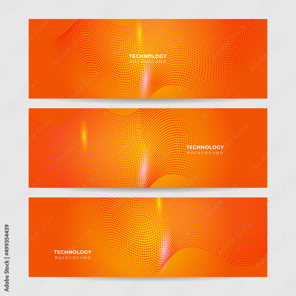 Modern minimal orange futuristic technology science background design ...