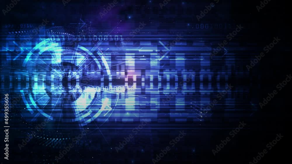 HUD Digital lines, Technology background hi-tech data connection ...