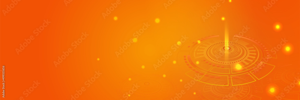 Modern minimal orange futuristic technology science background design ...