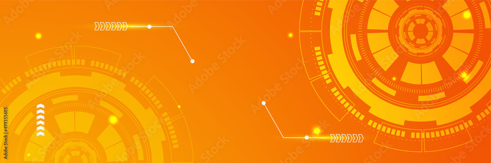 Modern minimal orange futuristic technology science background design ...